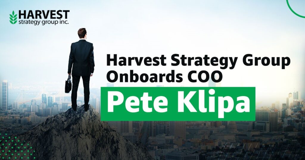 Harvest Strategy Group Onboards New COO, Pete Klipa
